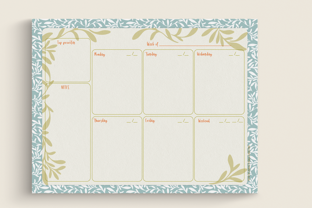 Fancy Flourish Printable Planner Bundle Blue – Creative Allure