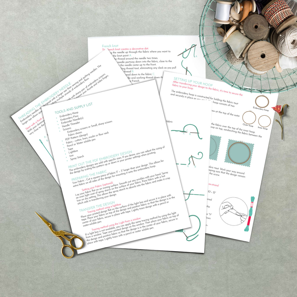 January Birth Flower Embroidery PDF Pattern – Creative Allure